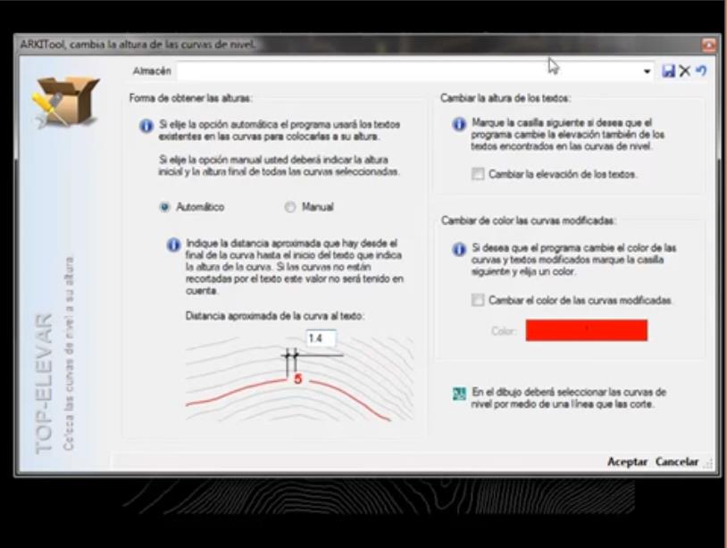 TOP-ELEVAR de ARKITool, Coloca las curvas de nivel a su altura ...